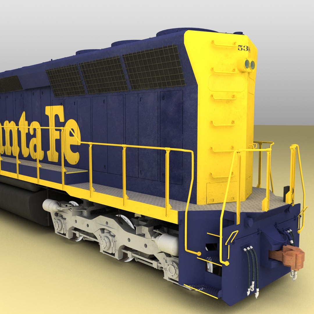 Emd Sd45 Engines Sf 3d Max