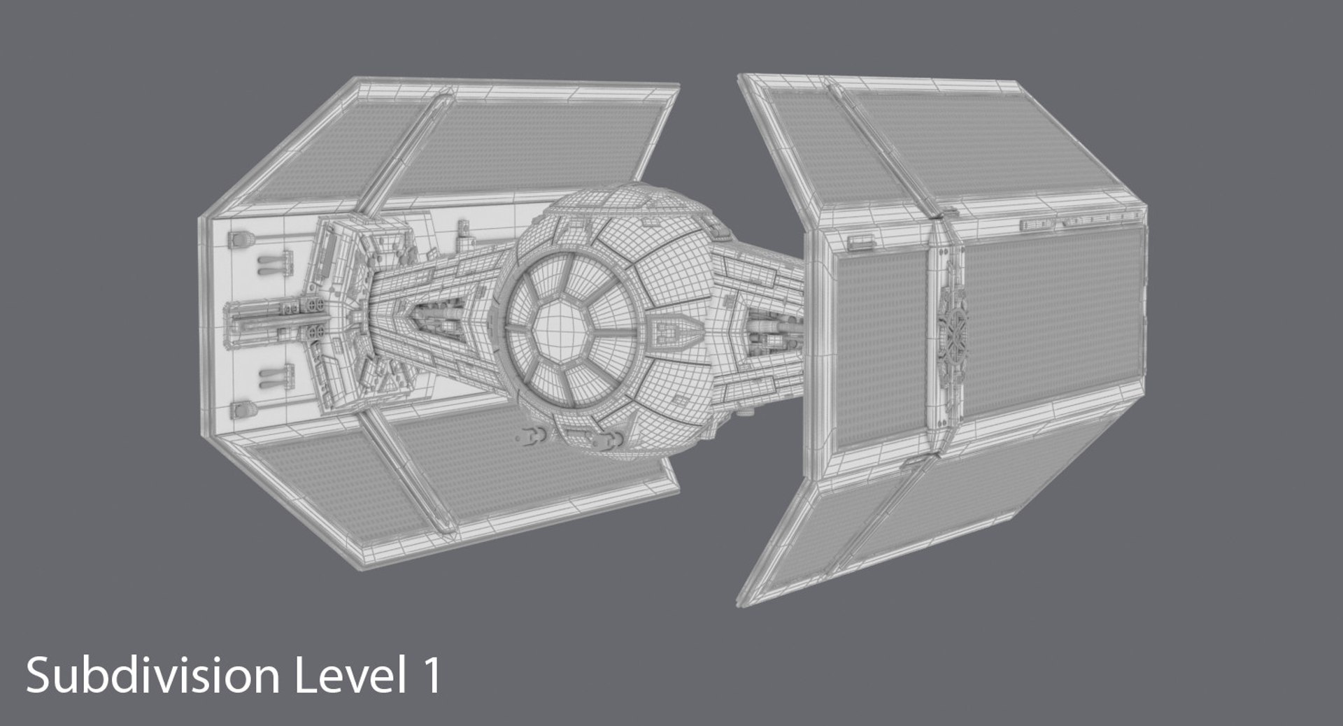 Vaders Tie Fighter 3d Model