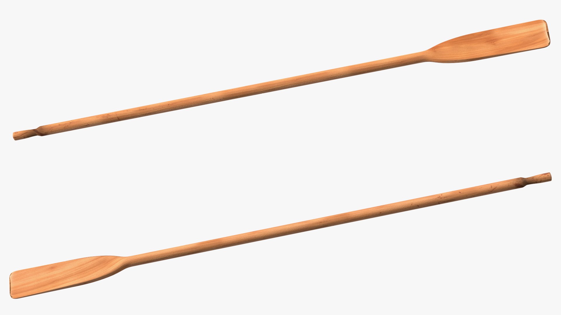 3D Wooden Boat With Paddles Model - TurboSquid 2179961