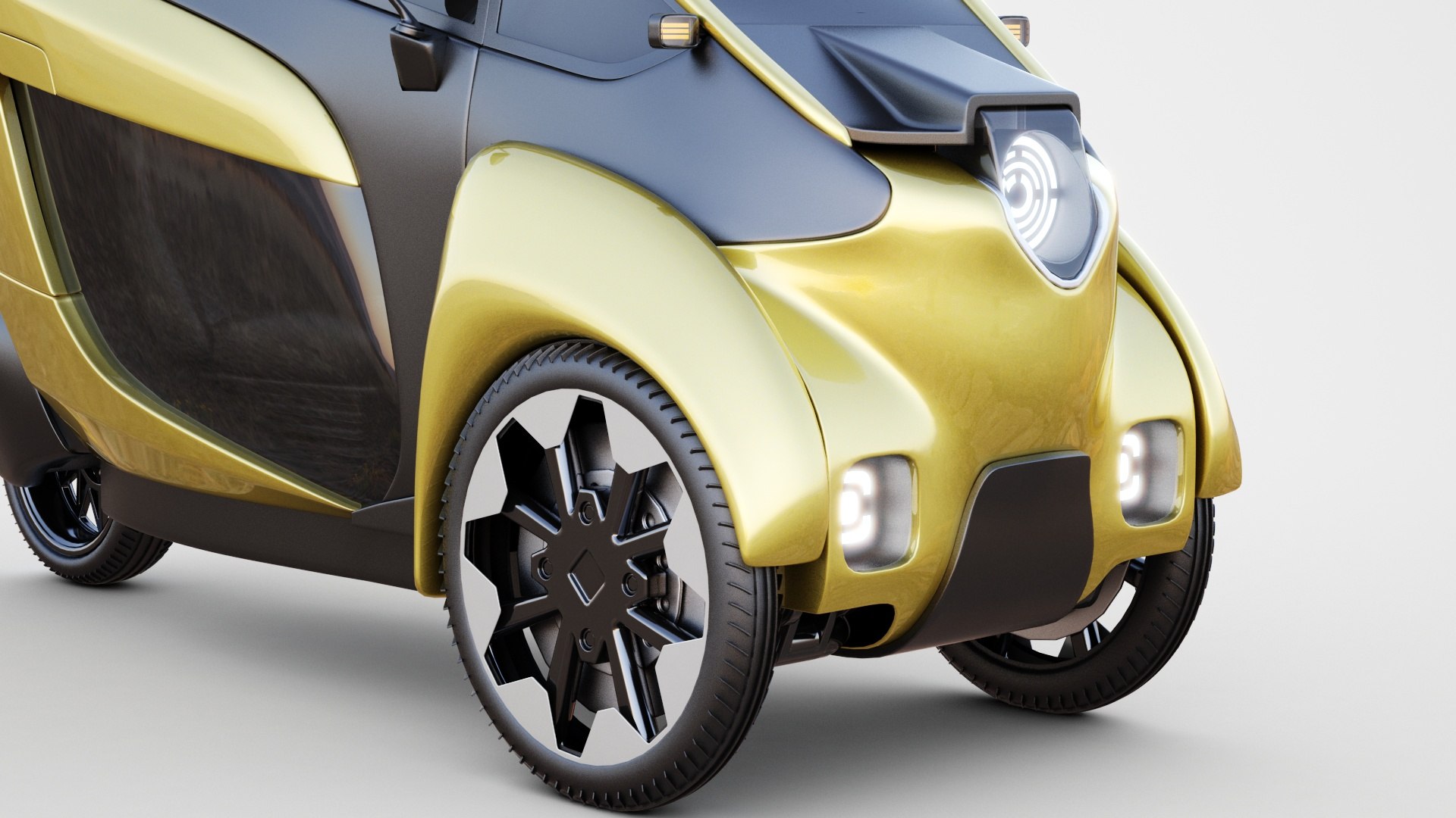 3D Concept 3 Wheel Electric Vehicle Model - TurboSquid 2086741