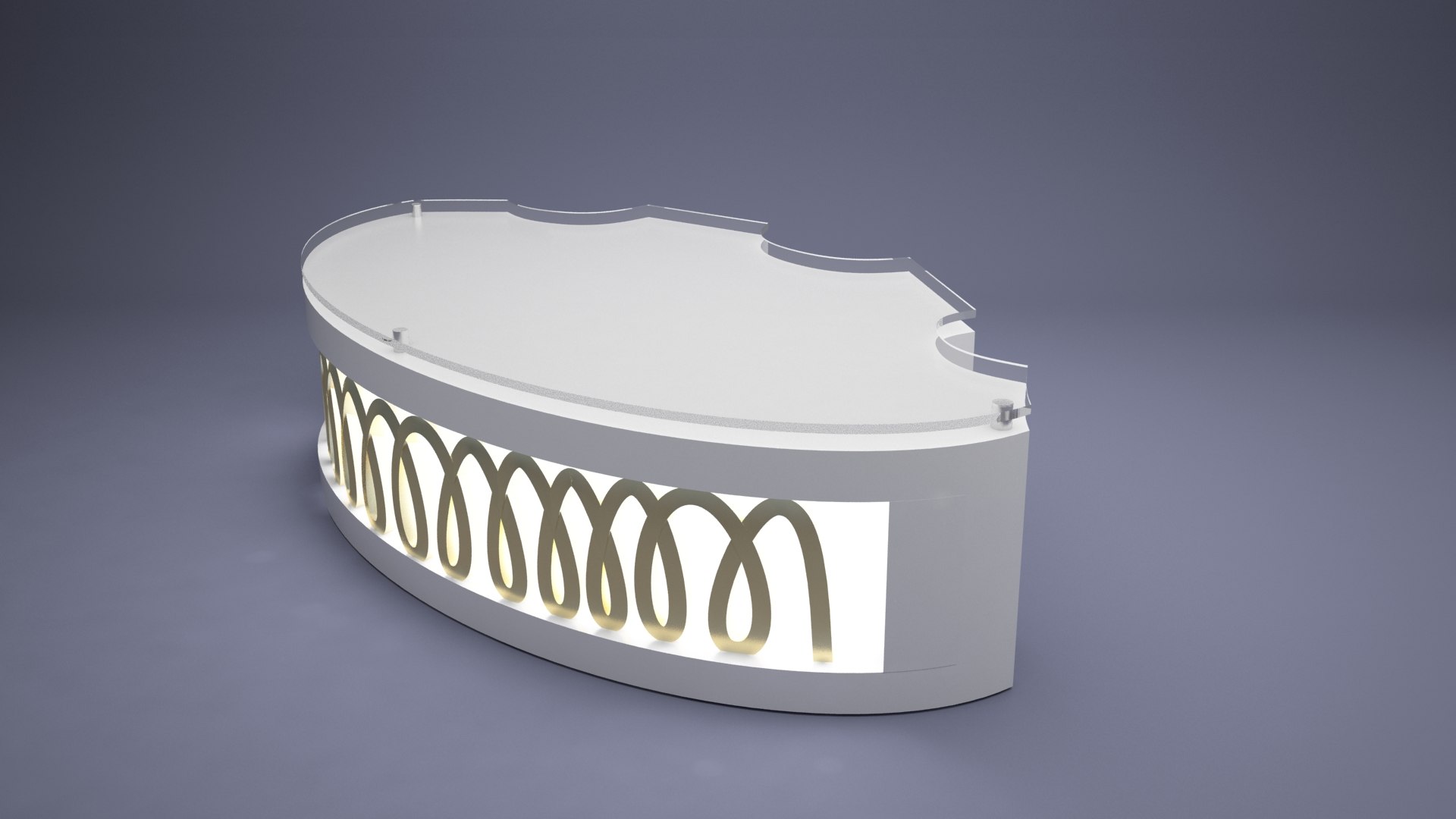 Television Studio Counter Desk 3D Model - TurboSquid 1836822