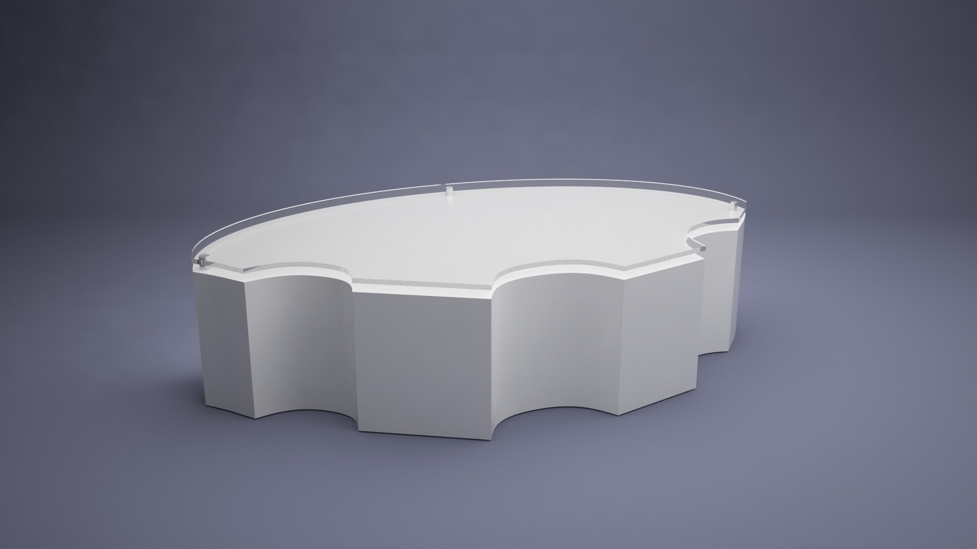 Television Studio Counter Desk 3D Model - TurboSquid 1836822