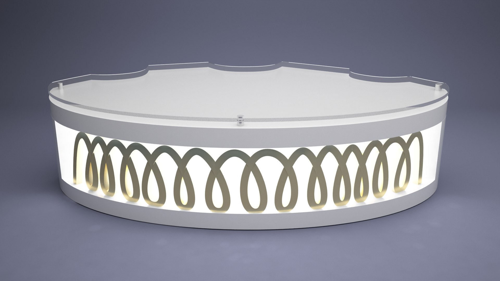 Television Studio Counter Desk 3D Model - TurboSquid 1836822