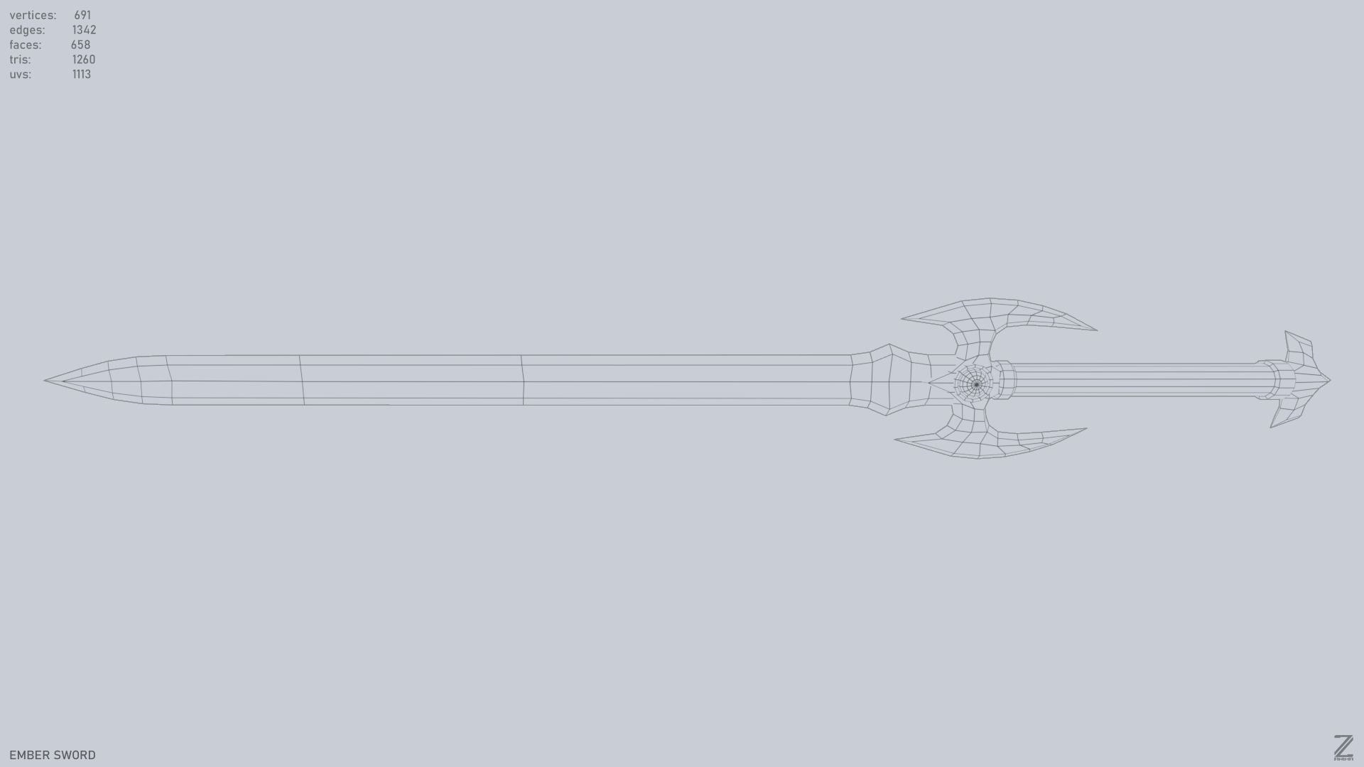 Ember Sword 3D Model - TurboSquid 2236670