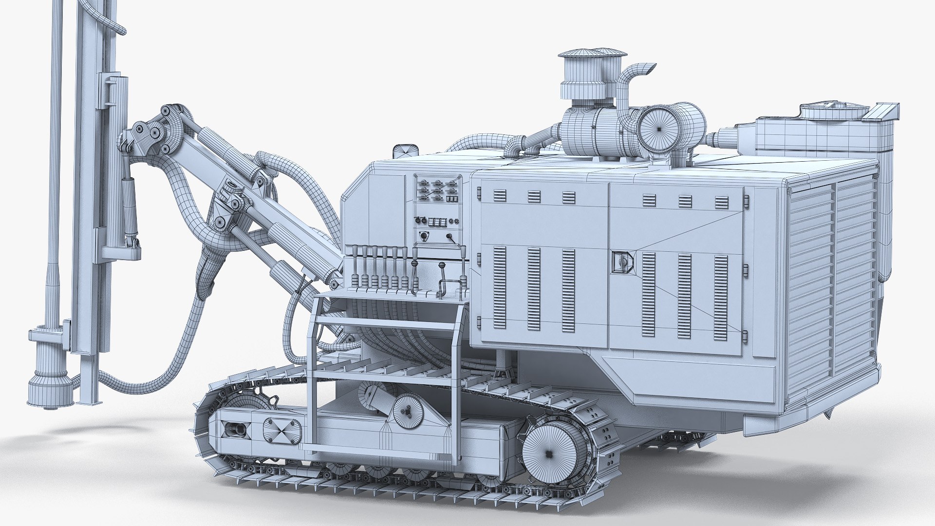 Hydraulic Borehole Drilling Machine Model - TurboSquid 1663630
