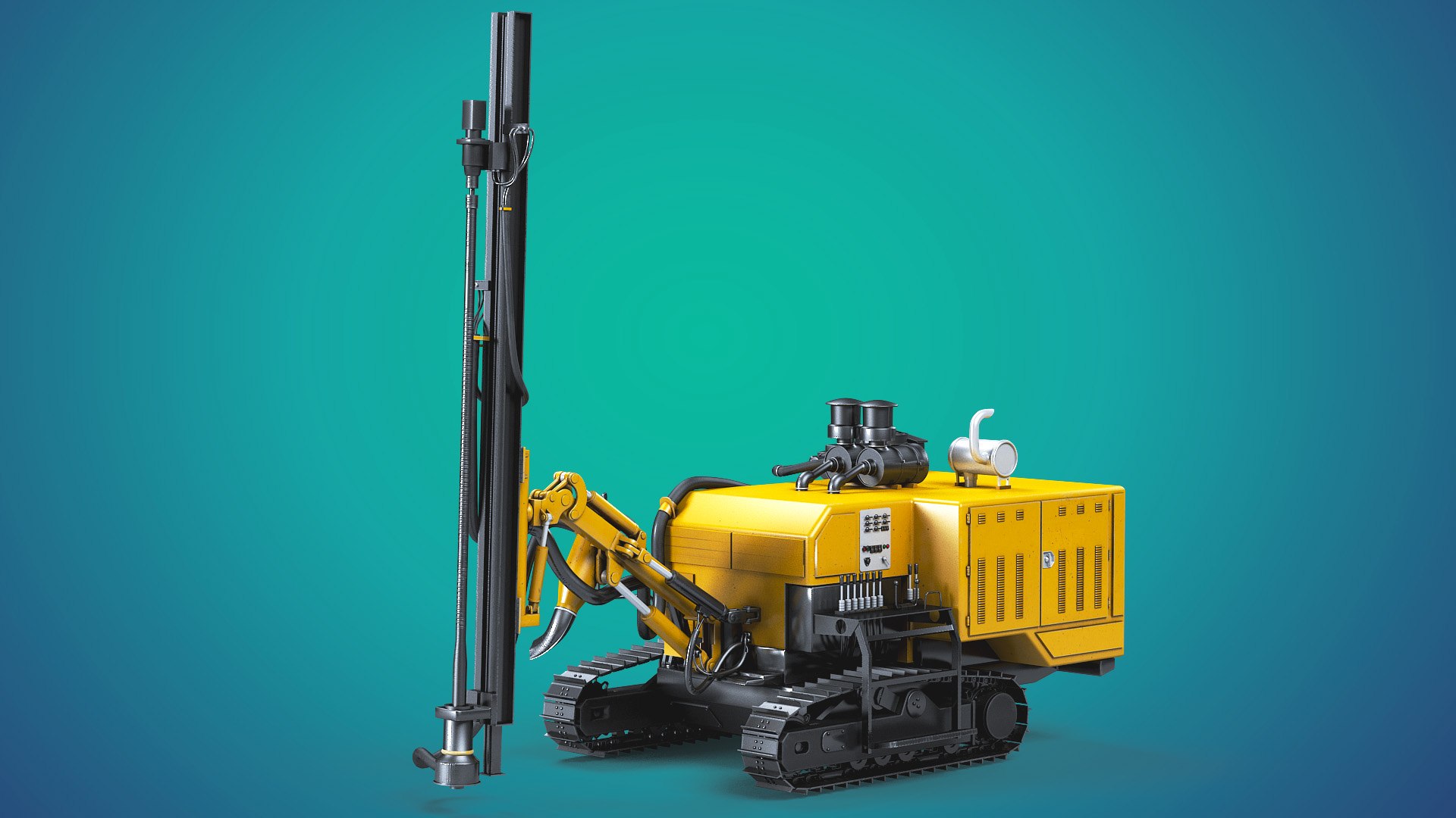 Hydraulic Borehole Drilling Machine Model - TurboSquid 1663630