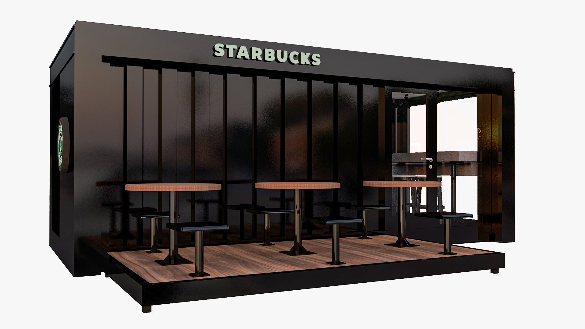 Starbucks Modular Container Model - TurboSquid 1787372