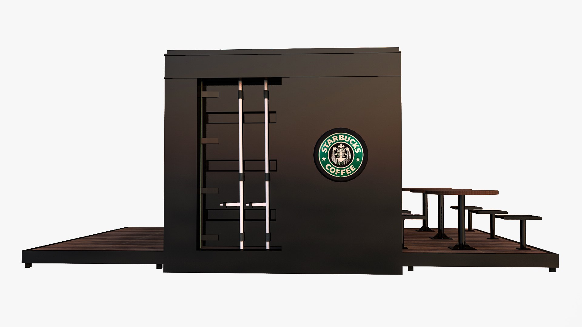 Starbucks Modular Container Model - TurboSquid 1787372
