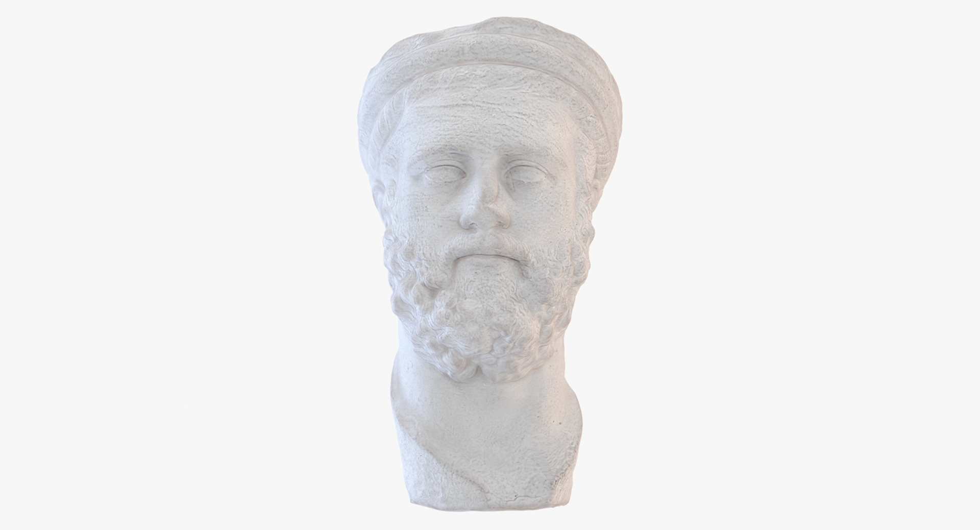 realistic ancient greek bust 3d model