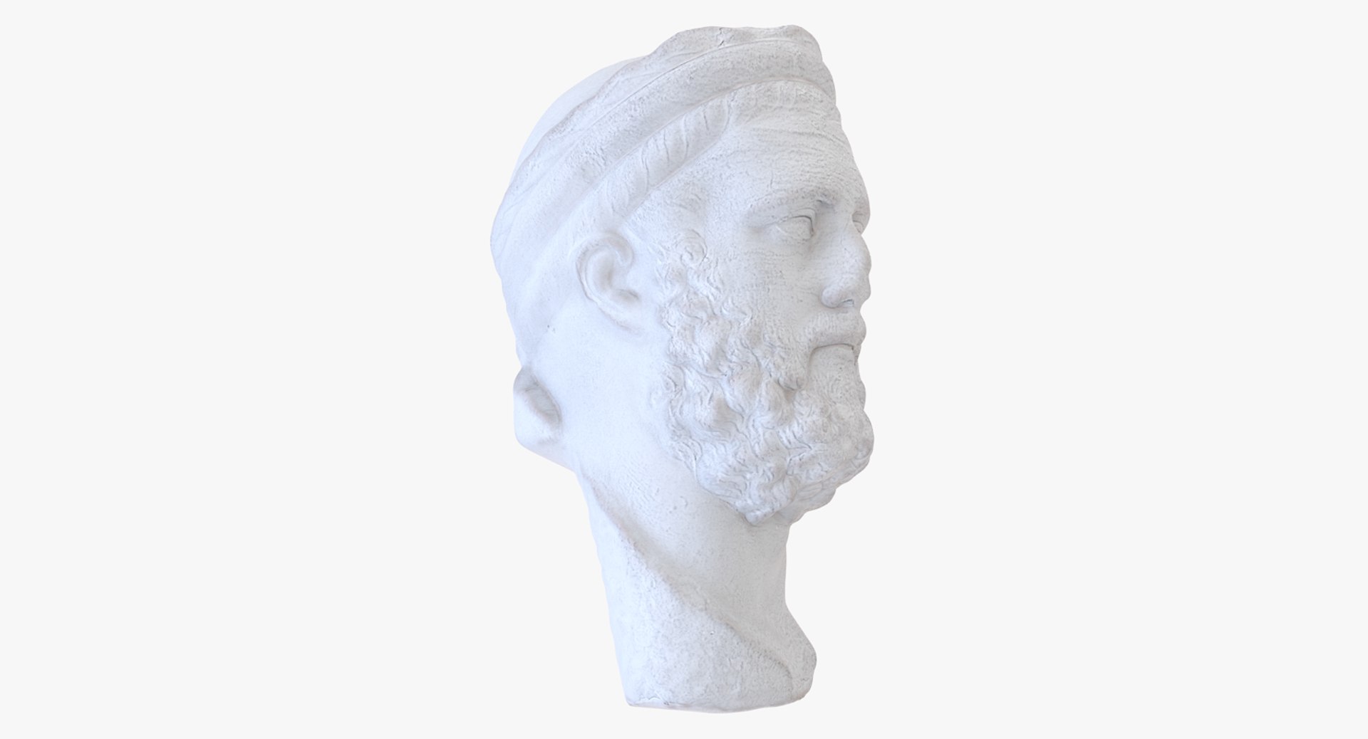 realistic ancient greek bust 3d model