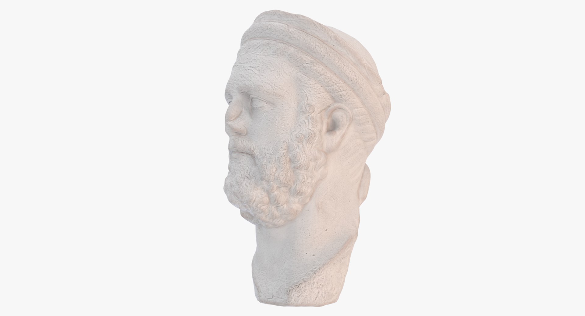 realistic ancient greek bust 3d model