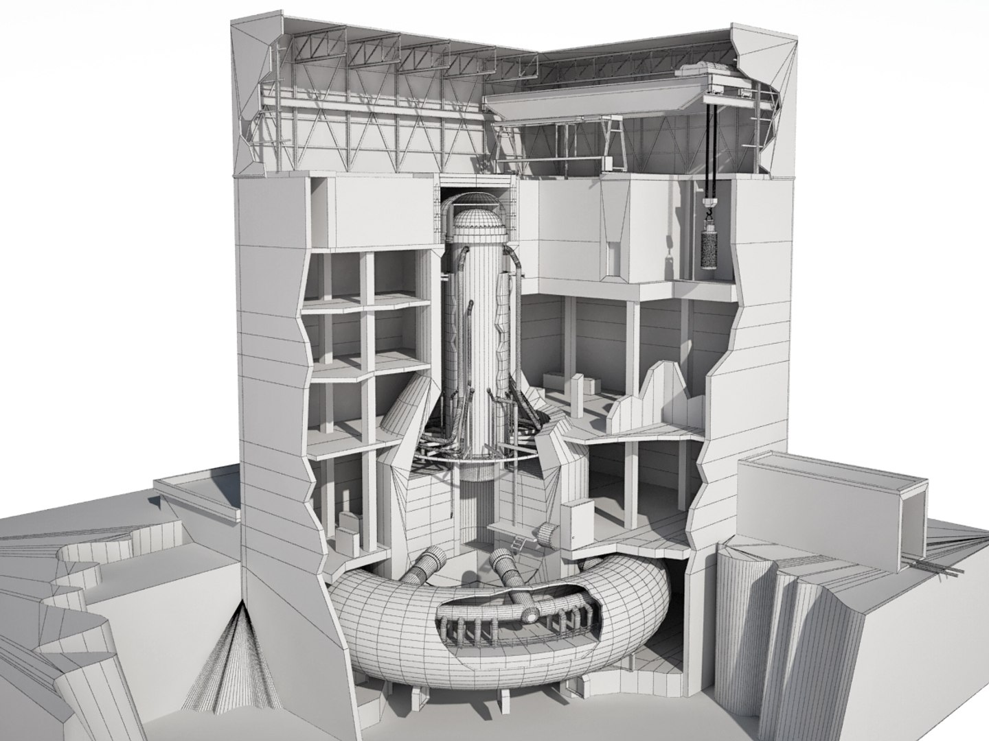 3d Model Of Reactor Nuclear