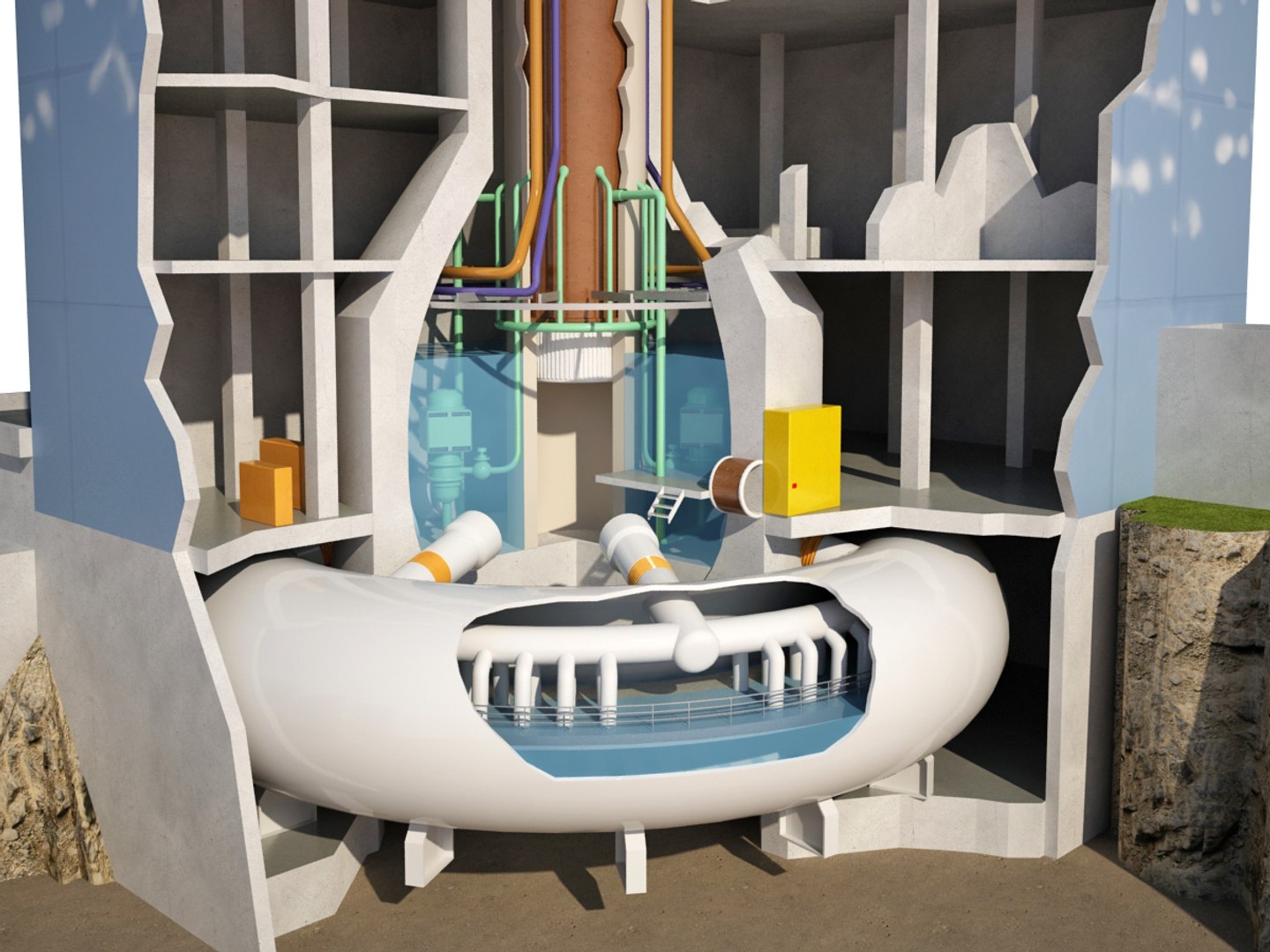 3d Model Of Reactor Nuclear