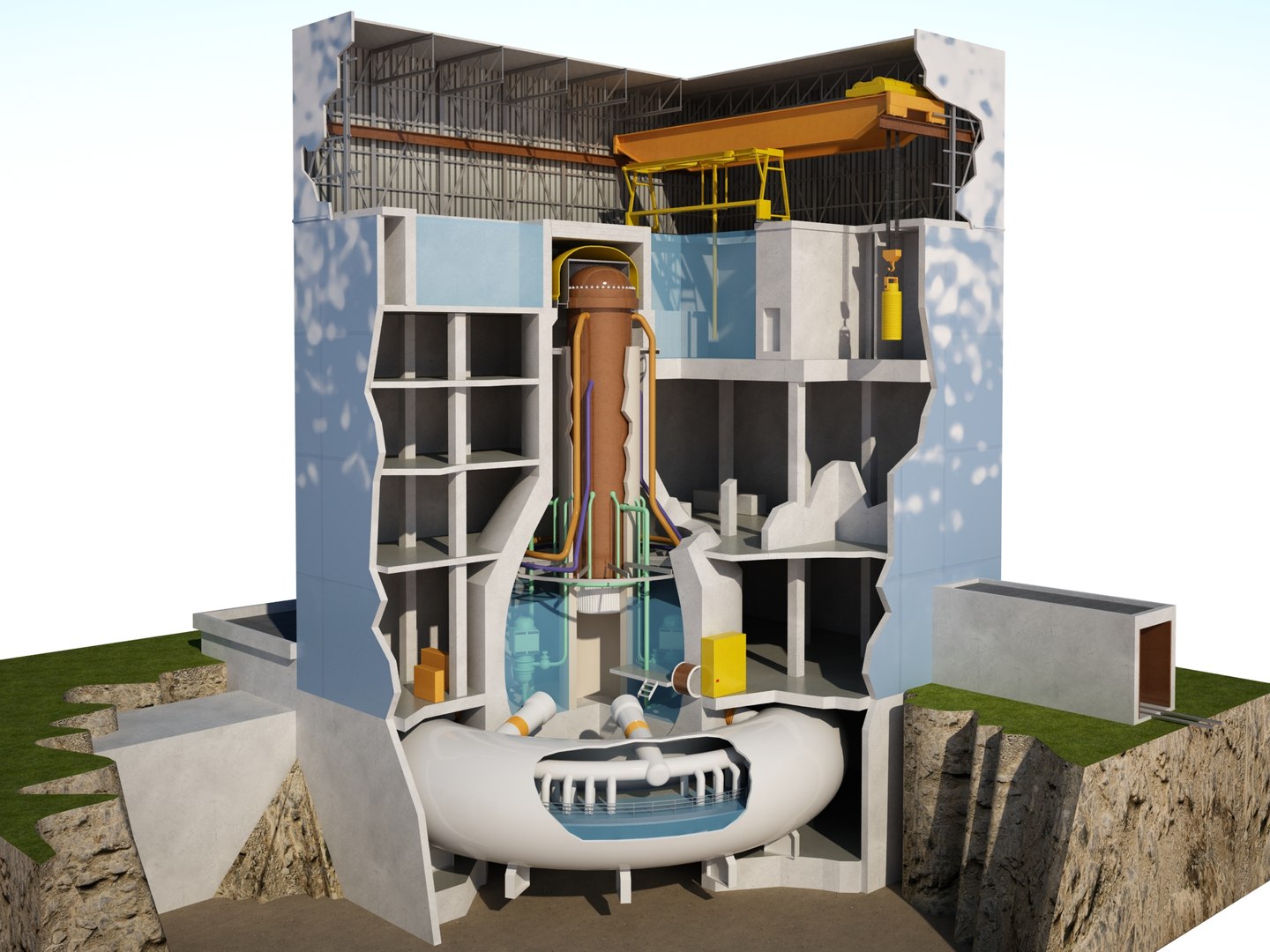 3d Model Of Reactor Nuclear