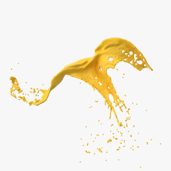 Yellow Splash 12 3D - TurboSquid 1872452
