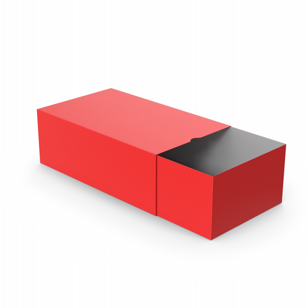 Red Sliding Box 3D Model - TurboSquid 2060983