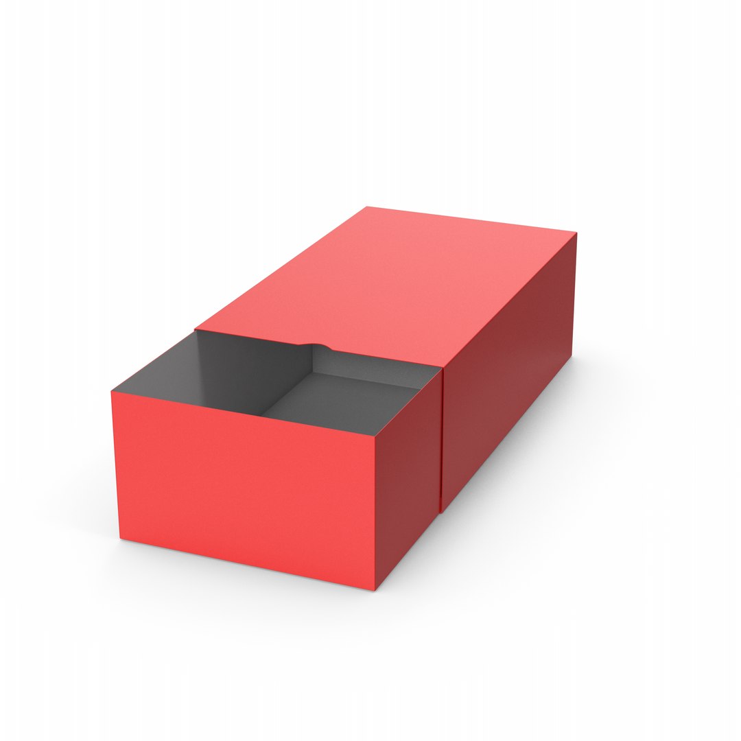 Red Sliding Box 3D Model - TurboSquid 2060983
