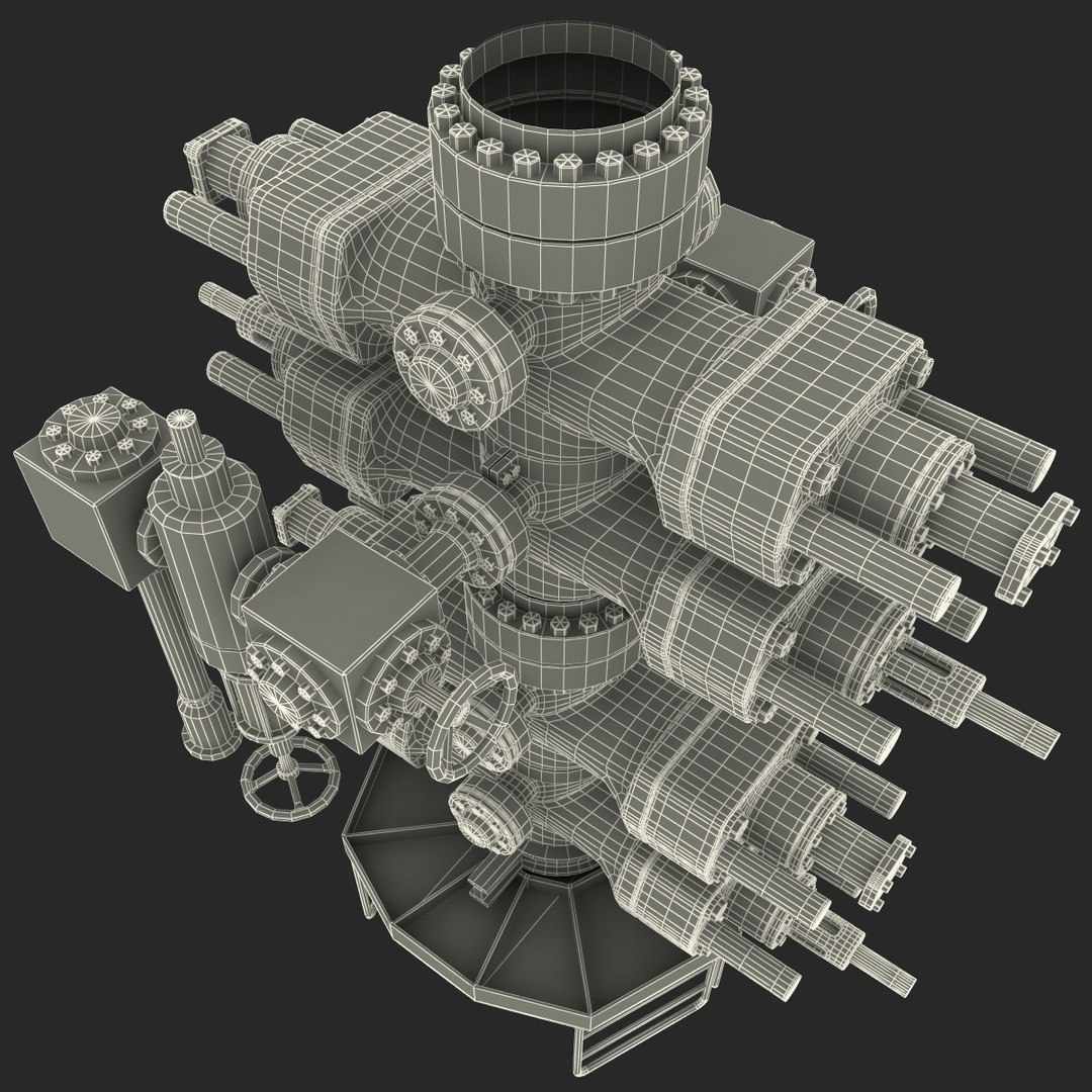 3d model rig bop stack