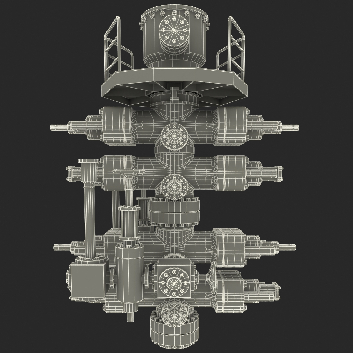 3d model rig bop stack