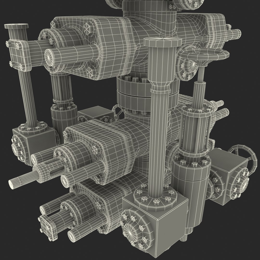 3d model rig bop stack