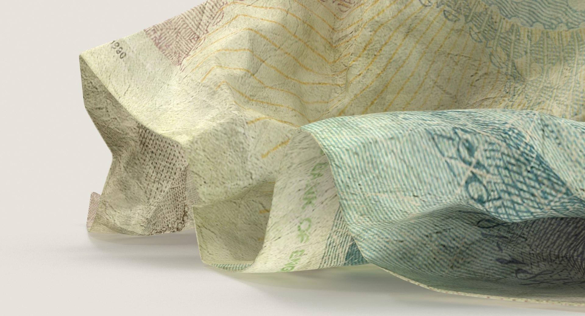 5 Pound Note Loose 3d Model