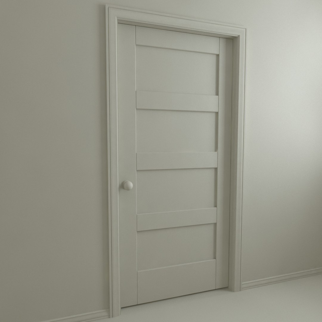 3d Interior Door - 4-panel