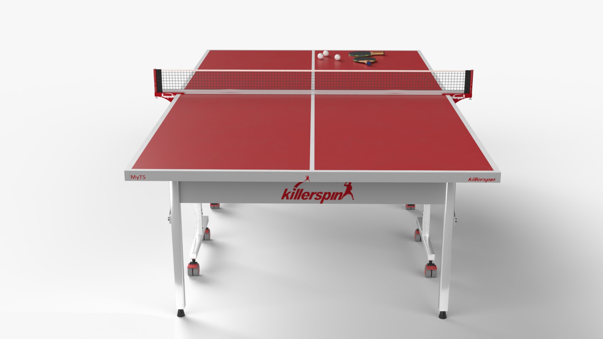 3D Red Tennis Table Ping Pong Rackets And Balls Model - TurboSquid 2100611