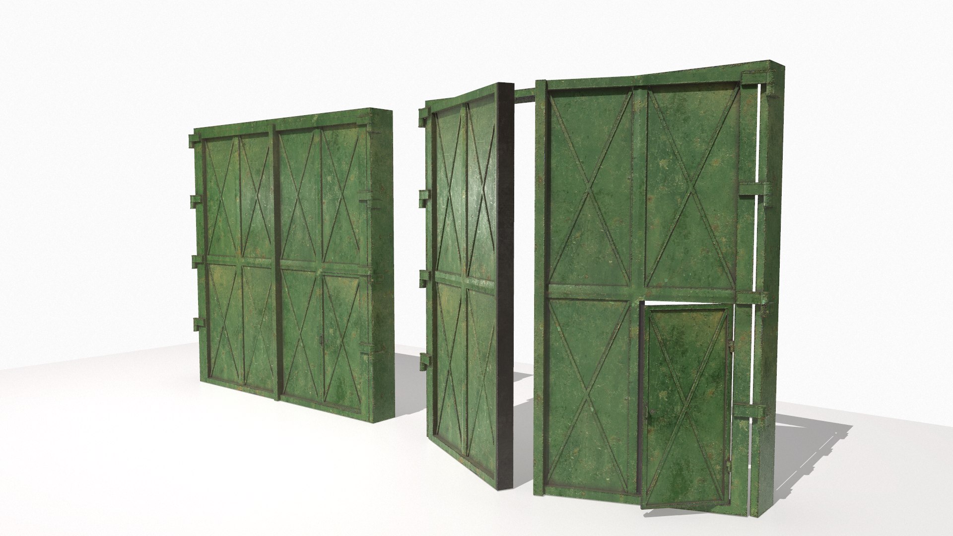3D Model 2 Realistic Metal Gates - TurboSquid 1520430