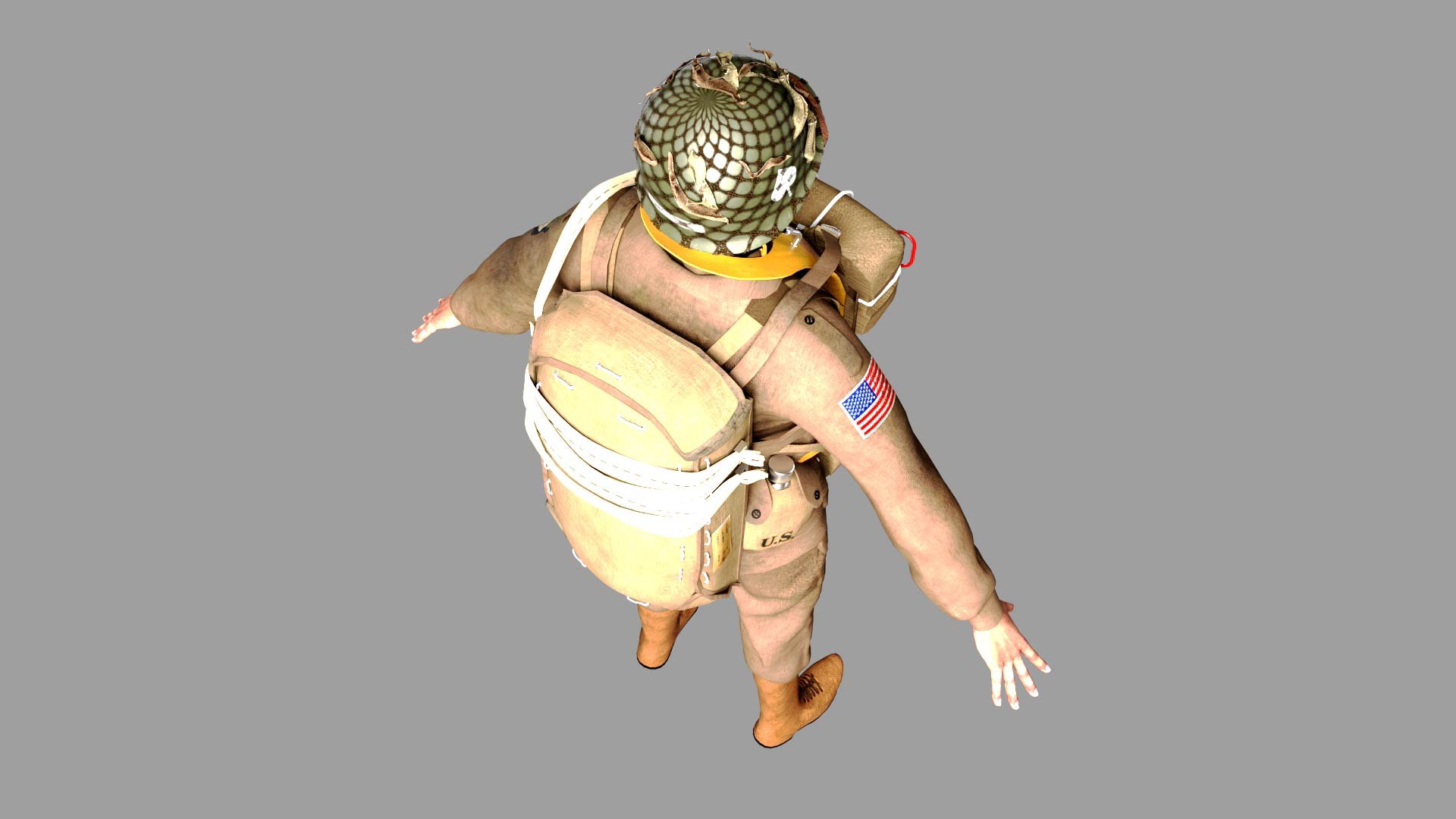 World War 2 Paratrooper 3D Model - TurboSquid 1476376