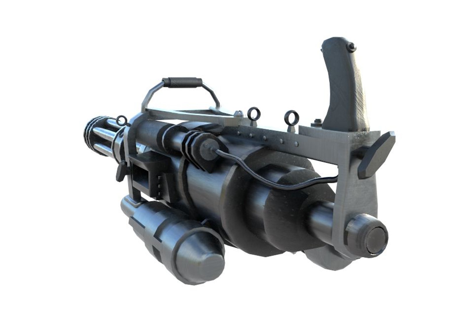 3D six-barrel machine gun m134 - TurboSquid 1186858