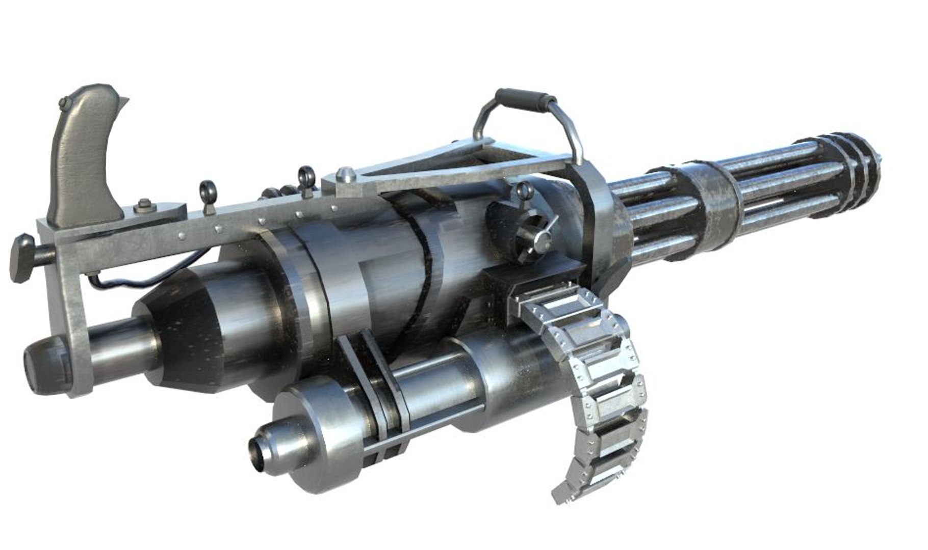 3D six-barrel machine gun m134 - TurboSquid 1186858