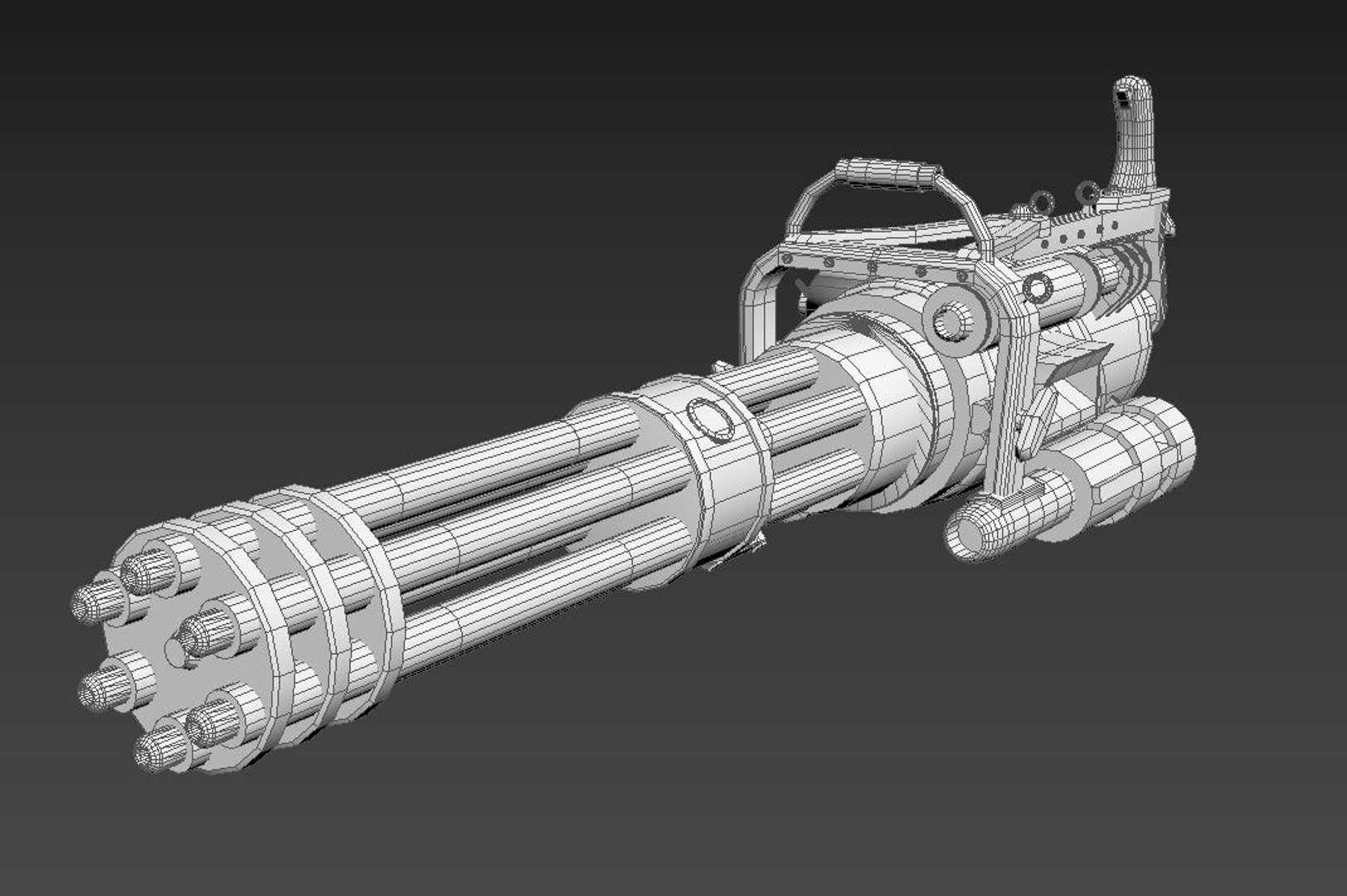 3D six-barrel machine gun m134 - TurboSquid 1186858
