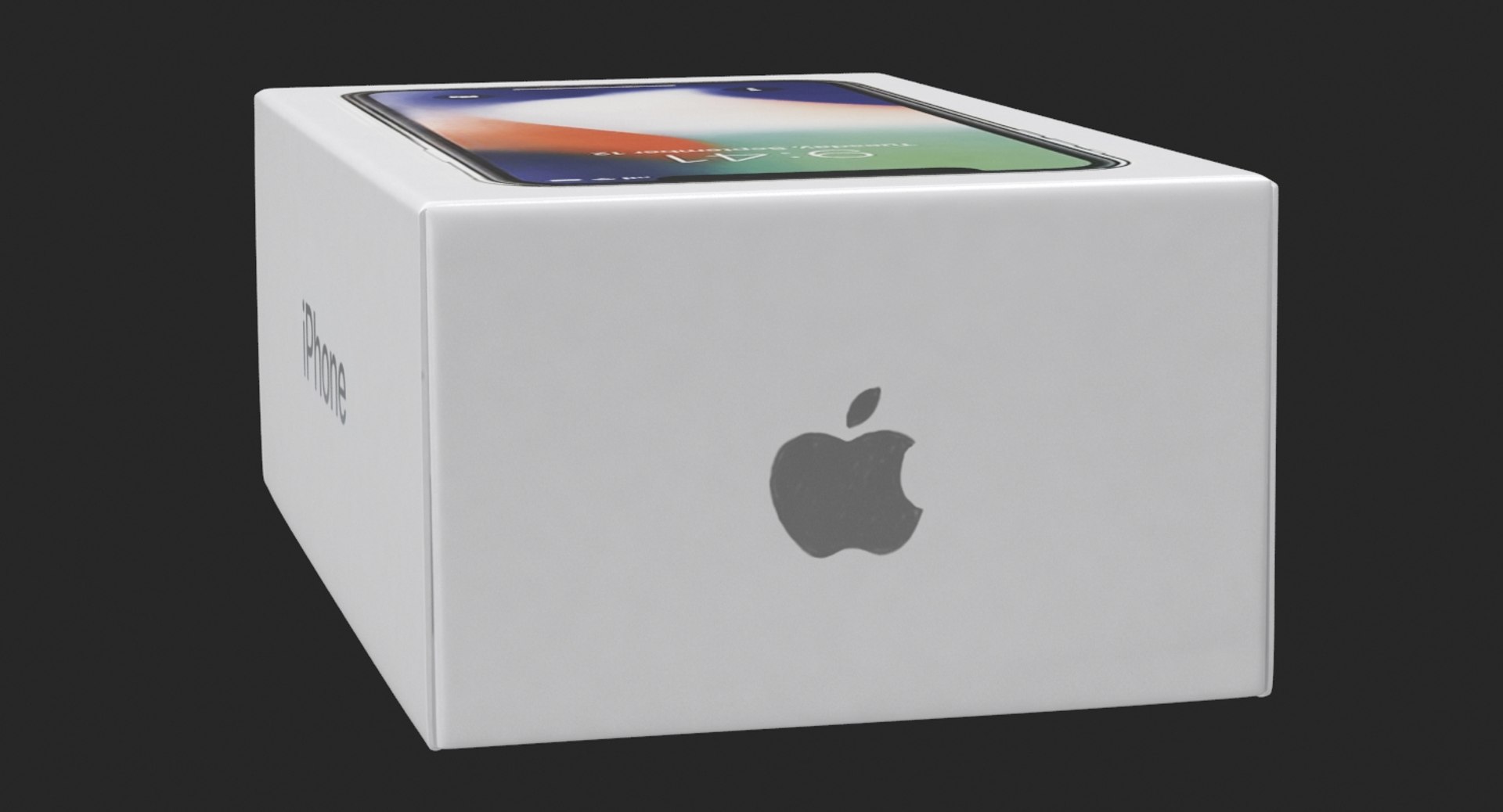 3D Iphone X Box Model - TurboSquid 1301013