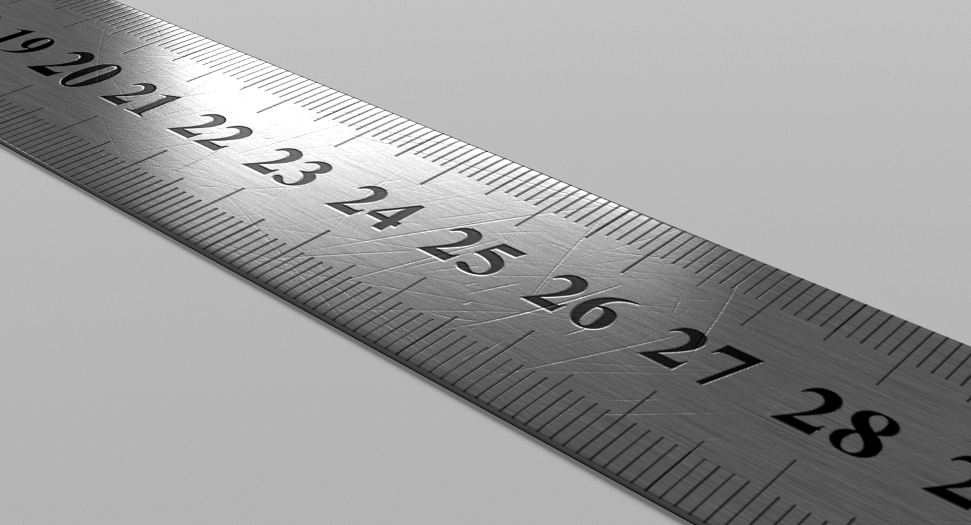 3D Ruler Steel - TurboSquid 1233920