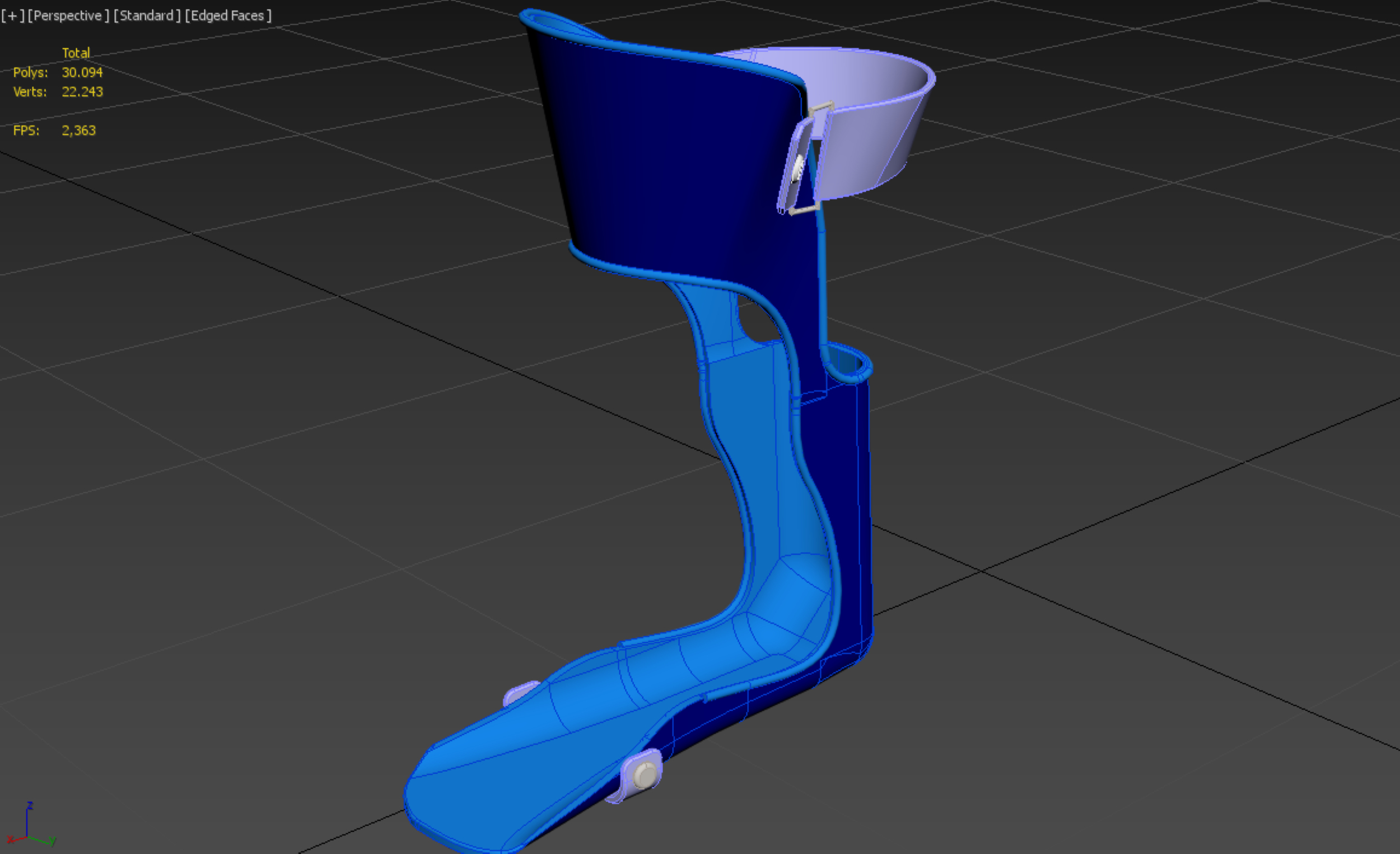 modelo 3d ORTESIS DE TOBILLO Y PIE AFO GRAFO REACCIÓN AL SUELO ...