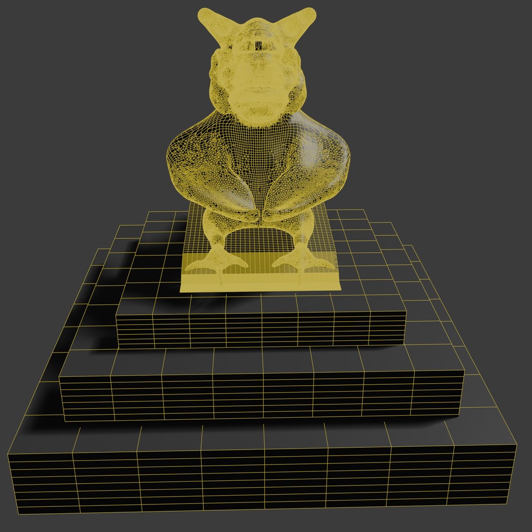 3D Deity On A Step Pyramid Or Pedestal - TurboSquid 2322063