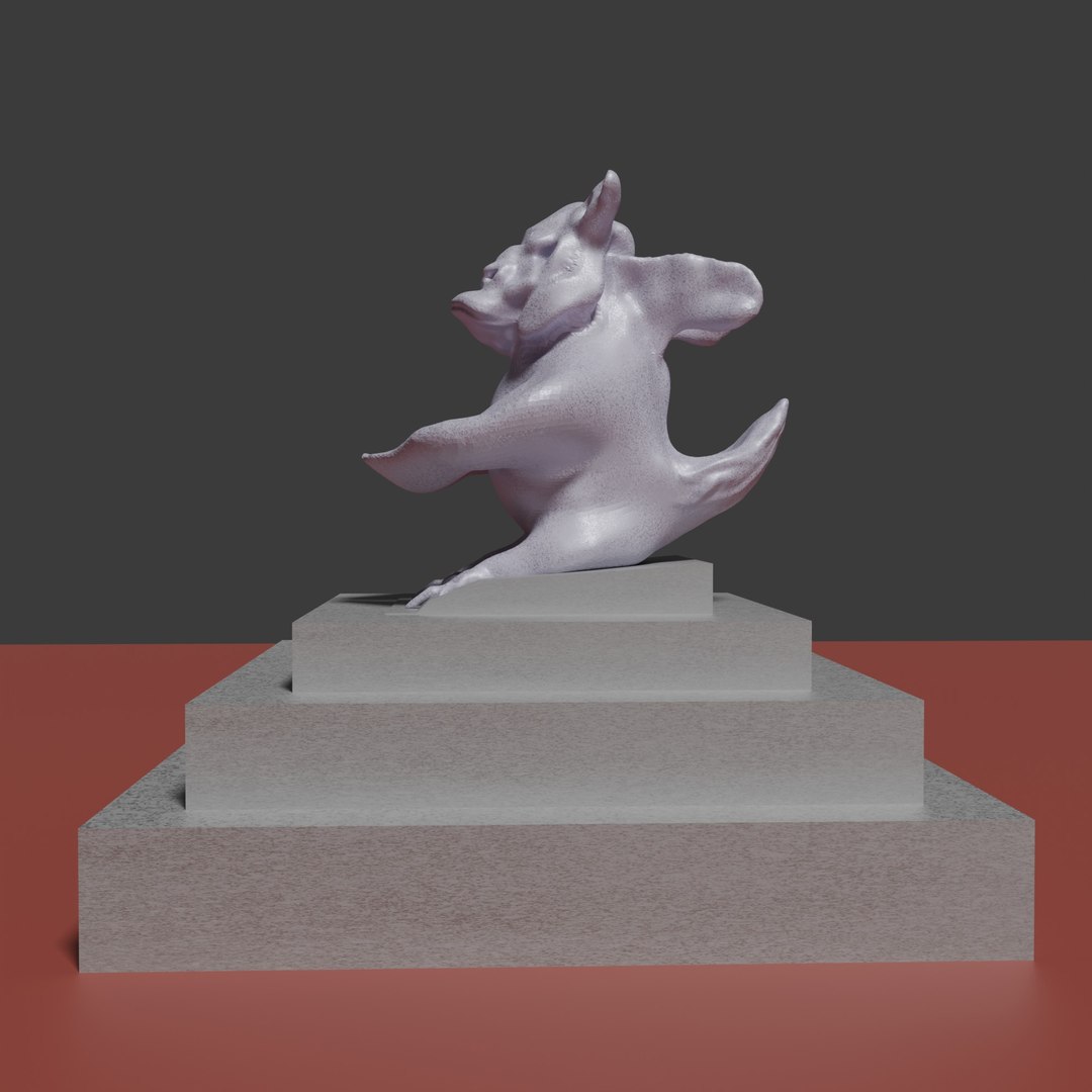 3D Deity On A Step Pyramid Or Pedestal - TurboSquid 2322063