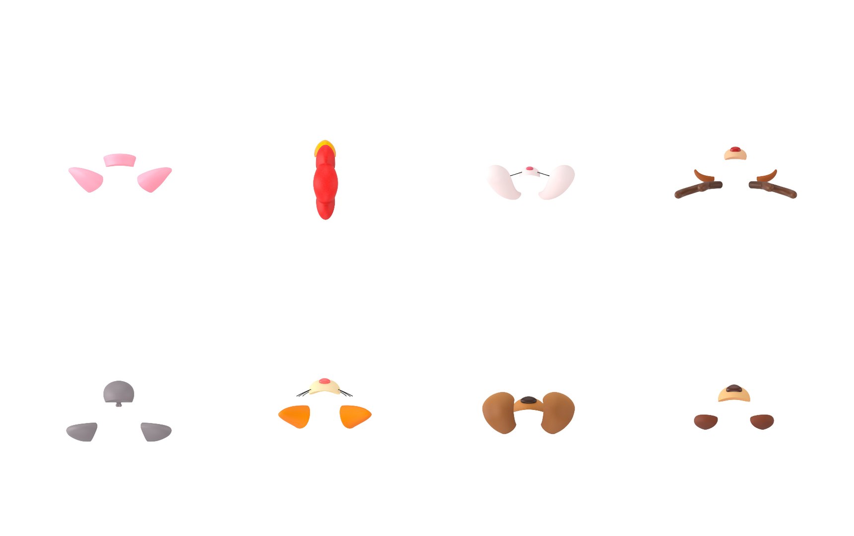 Animal Face Pack 3D Model - TurboSquid 1597613