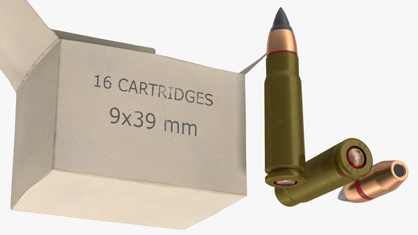 Free 3D box 9x39mm cartridge - TurboSquid 1680413