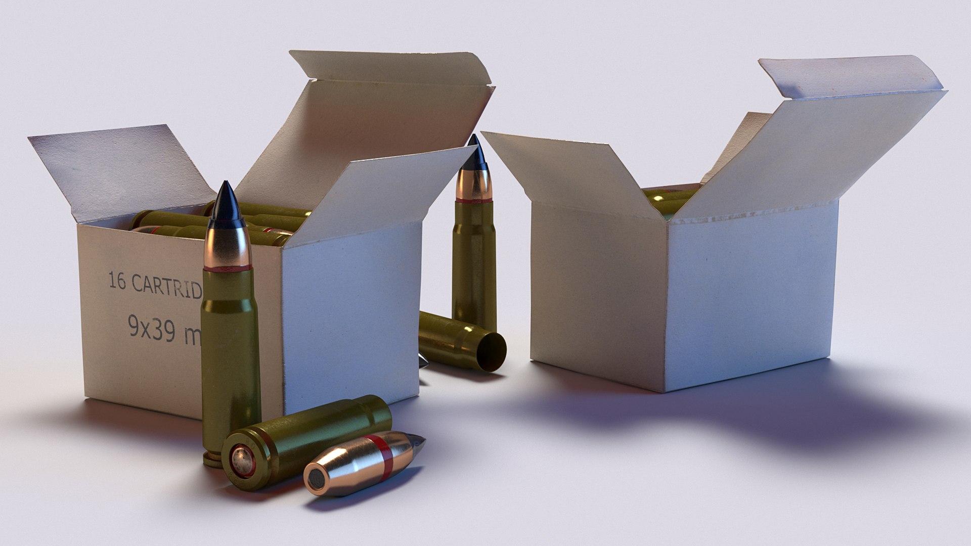 Free 3D Box 9x39mm Cartridge - TurboSquid 1680413
