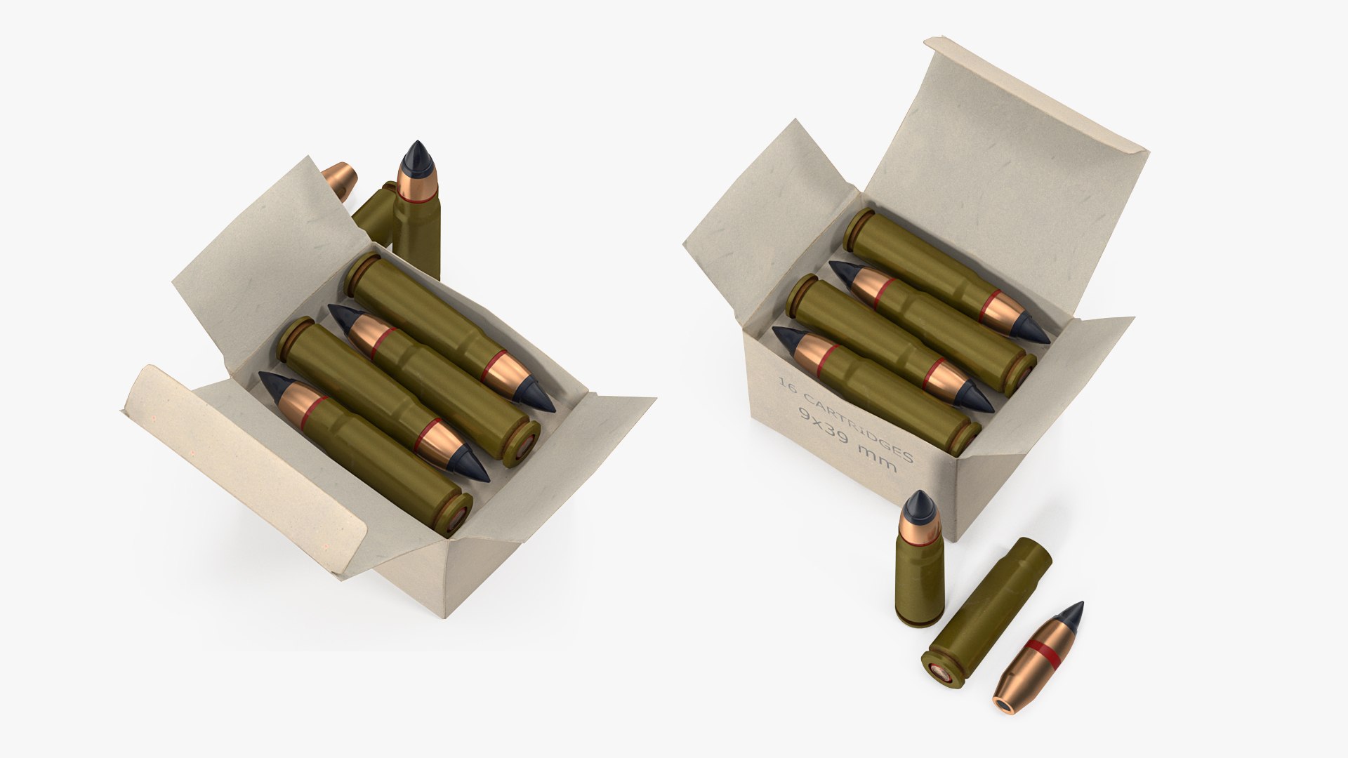 Free 3D Box 9x39mm Cartridge - TurboSquid 1680413