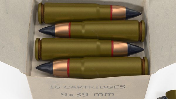Free 3D box 9x39mm cartridge - TurboSquid 1680413