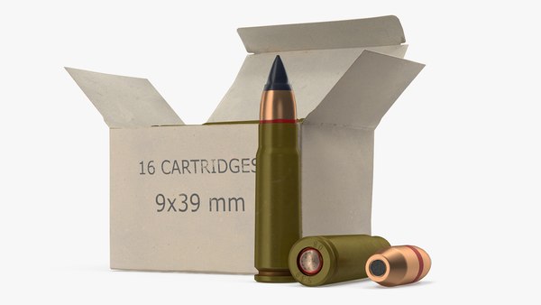 Free 3D box 9x39mm cartridge - TurboSquid 1680413