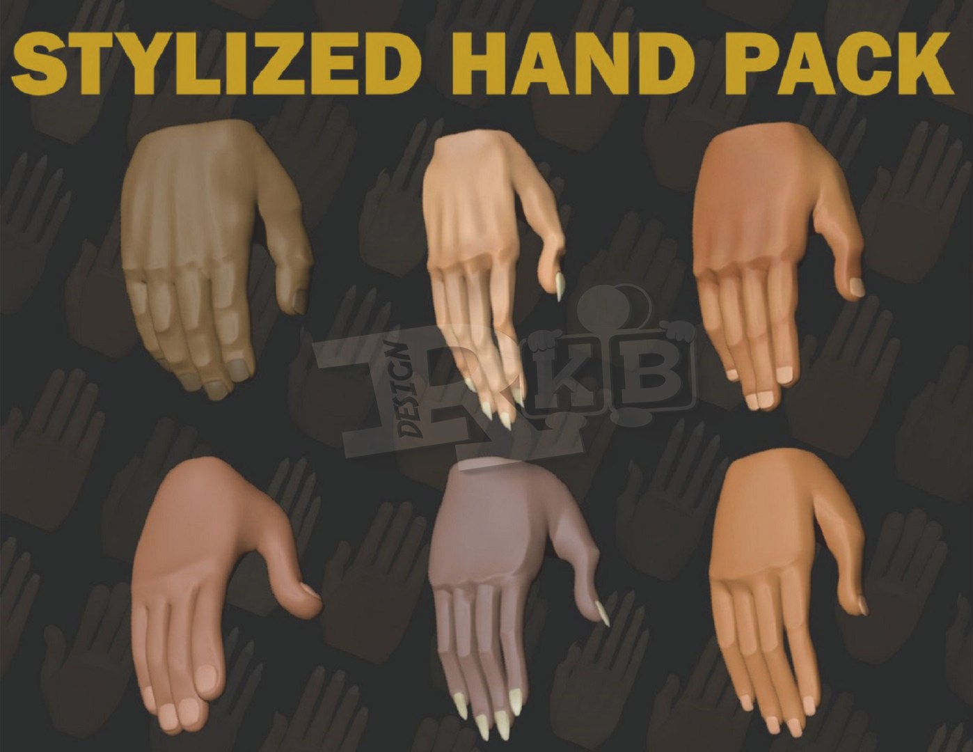 3D Hand Pack StyLized - TurboSquid 1879086