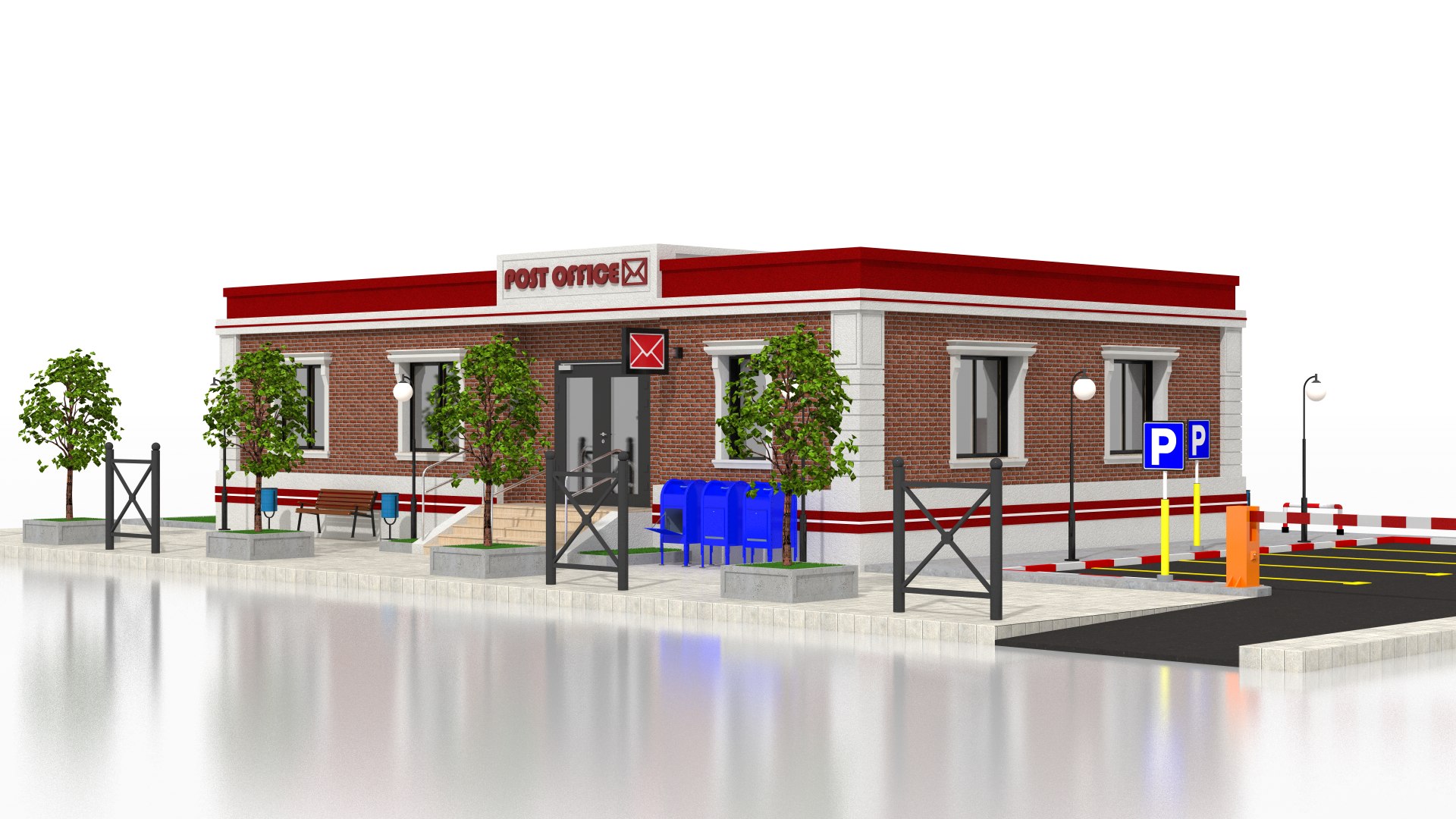 Post Office 3D model - TurboSquid 1885483