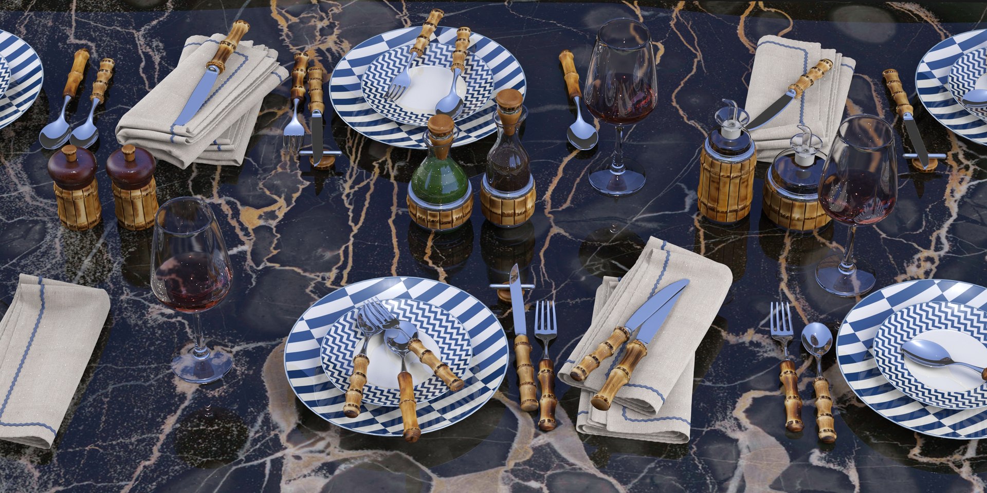 3D lorenzi milano bamboo dining - TurboSquid 1366531