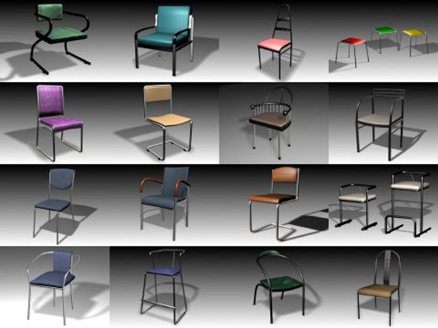 Chair Furniture Collections 3d Model