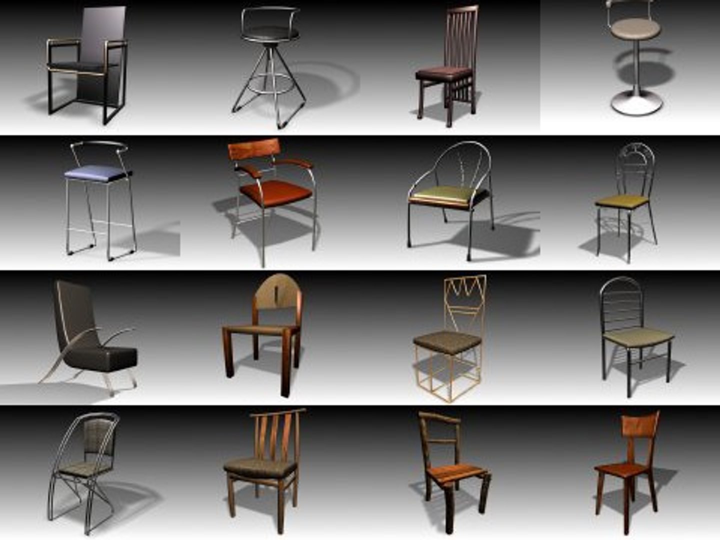 Chair Furniture Collections 3d Model