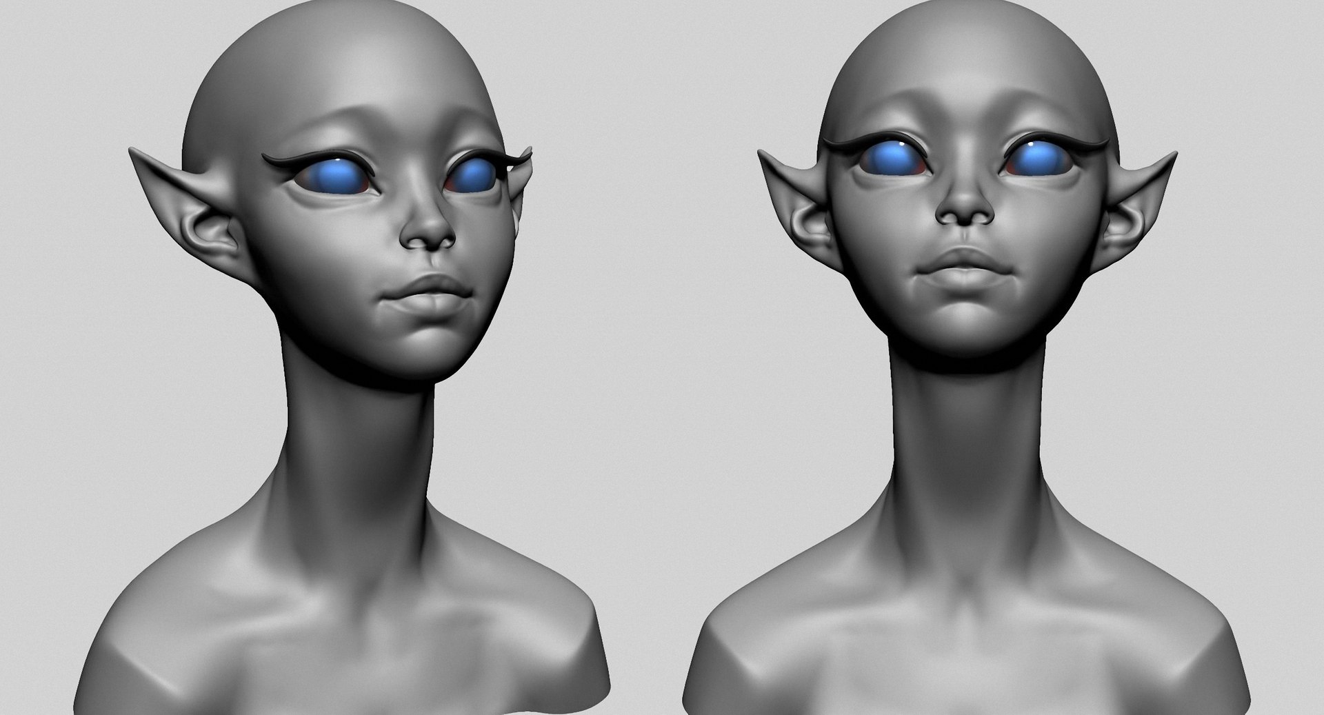 Stylized Elf Head C 3D Model - TurboSquid 2198846