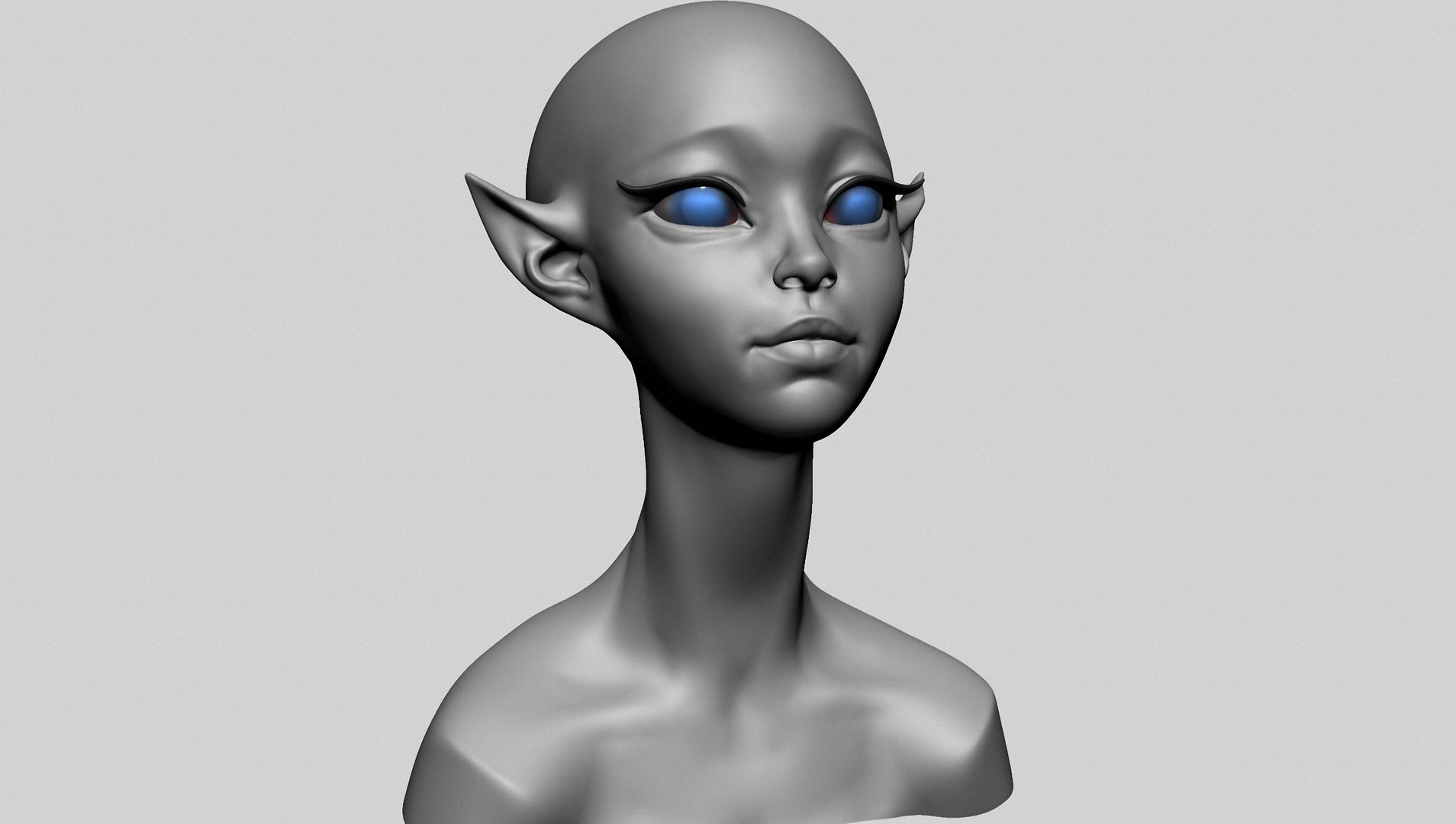 Stylized Elf Head C 3D Model - TurboSquid 2198846